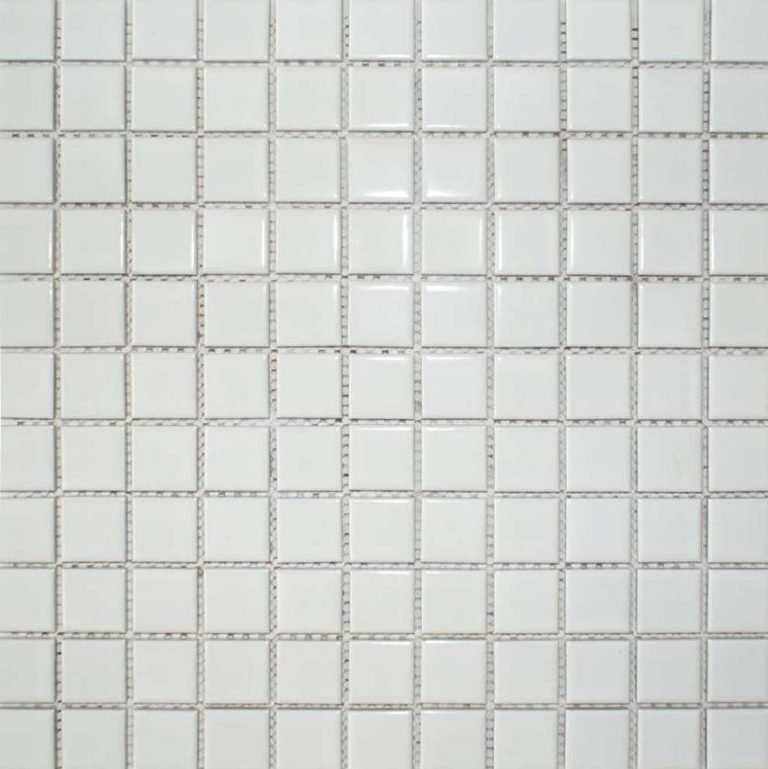 White Square Gloss 25x25 - Mosaic Tiles Stone Tiles Direct